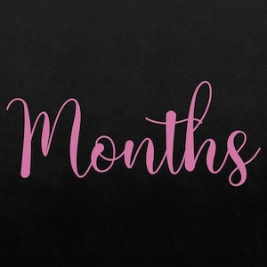 Months Word SVG PNG Custom Name Clipart Svg Png Image Month Name Tag ...