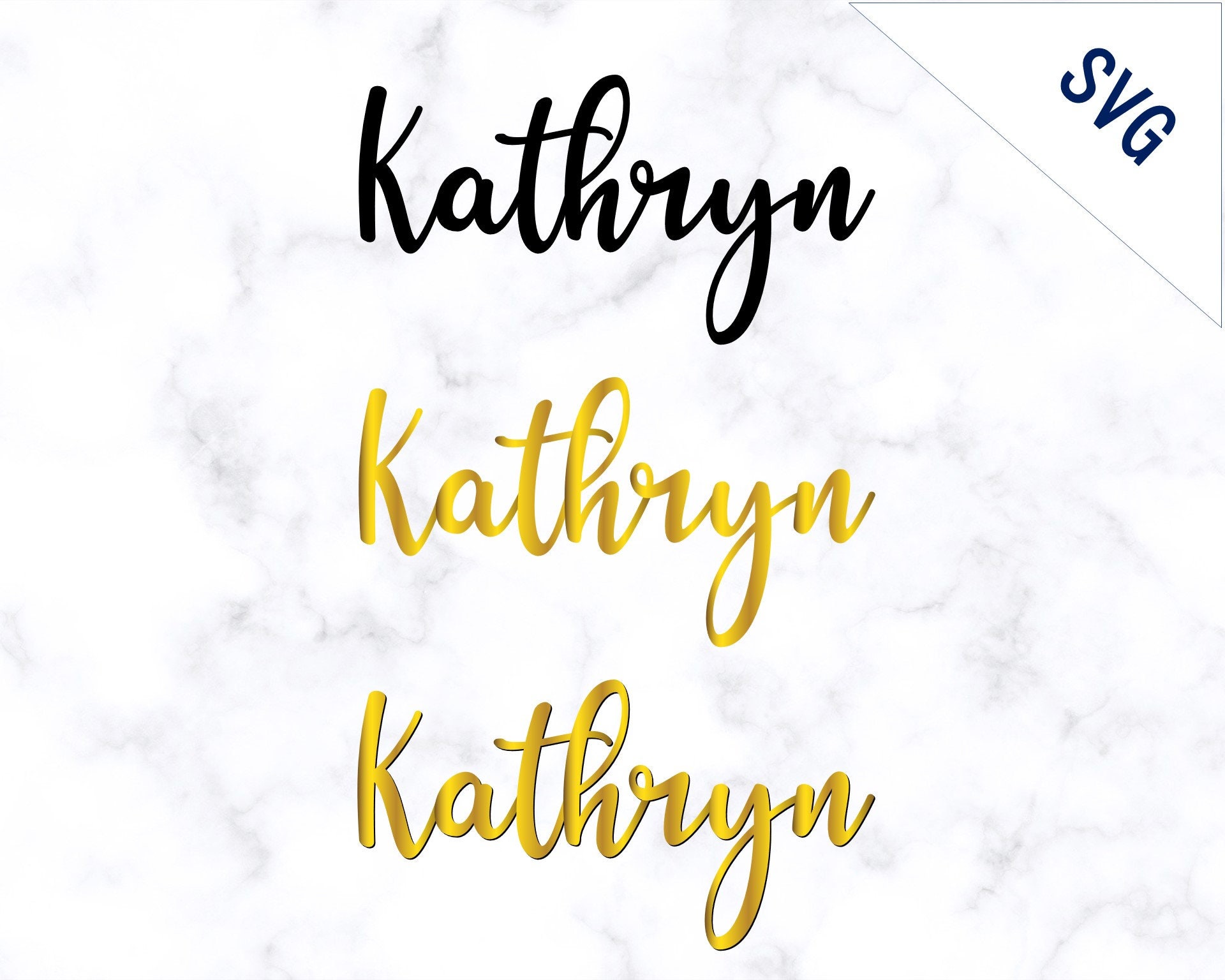 Kathryn Svg Name SVG Name Clipart Svg Gold Name Svg Girl | Etsy India