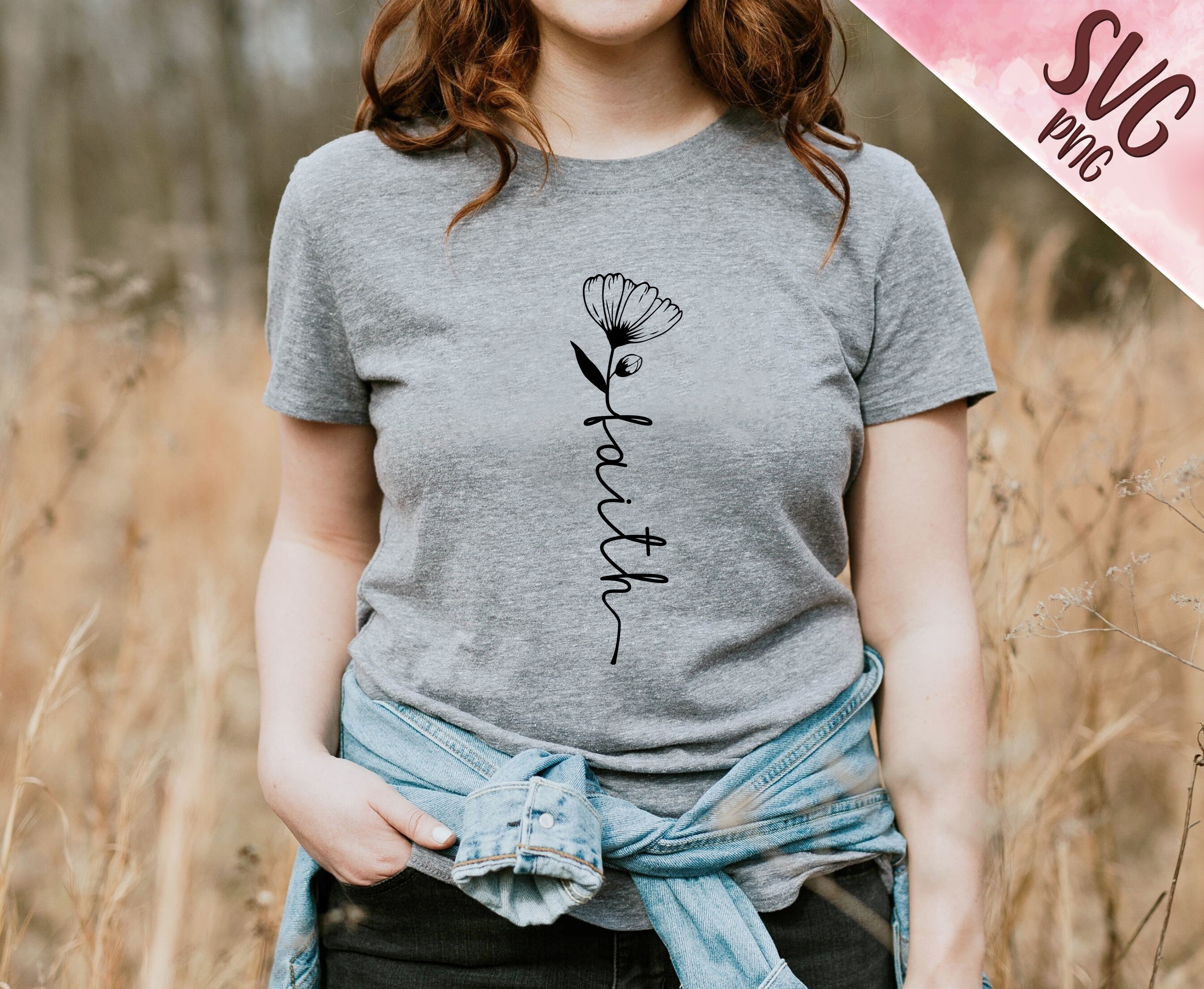 Faith Flower SVG Cut File Faith Text Through Svg Rose Hope | Etsy