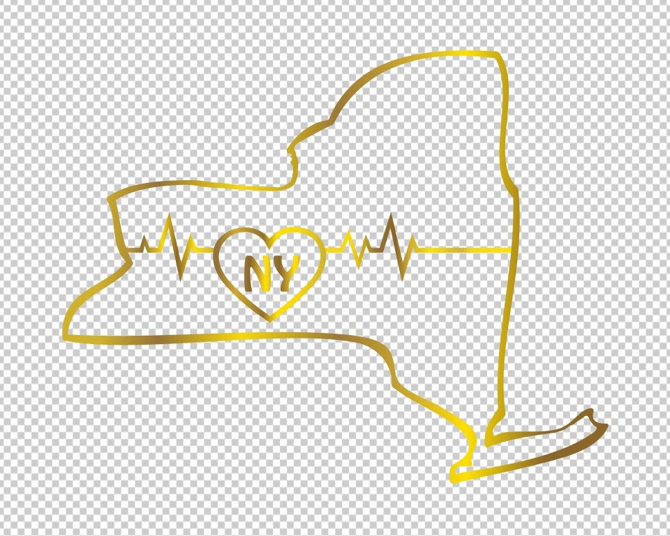 New York State Map SVG Clip Art Transparent New York SVG New | Etsy