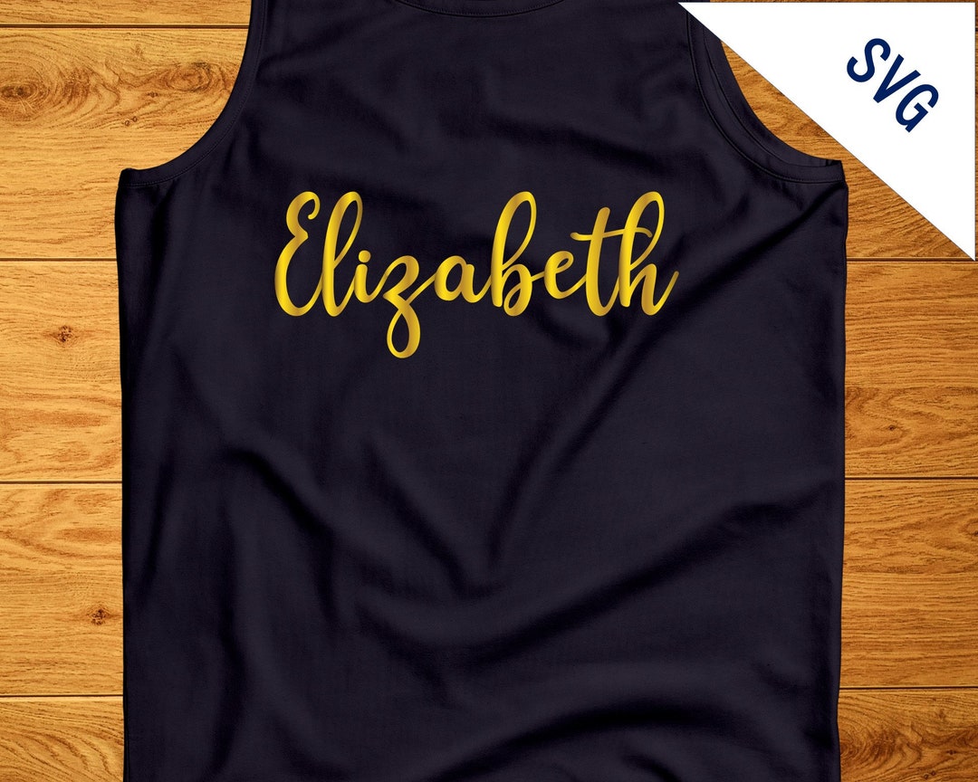 Elizabeth Svg, Name SVG, Name Clipart Svg, Gold Name Svg, Girl Name Tag ...