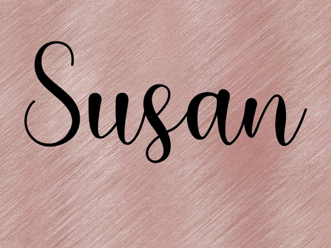 Susan Name SVG PNG Custom Name Clipart Svg Png Image Gold Name - Etsy