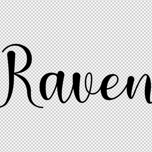 Raven Name SVG PNG Custom Name Clipart Svg Png Image Gold Name Girl ...