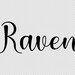 Raven Name SVG PNG Custom Name Clipart Svg Png Image Gold Name Girl ...