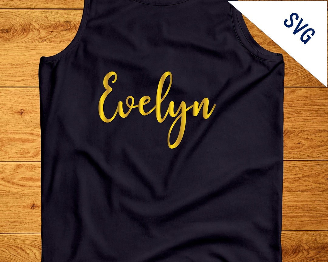 Evelyn Svg, Name SVG, Name Clipart Svg, Gold Name Svg, Girl Name Tag ...
