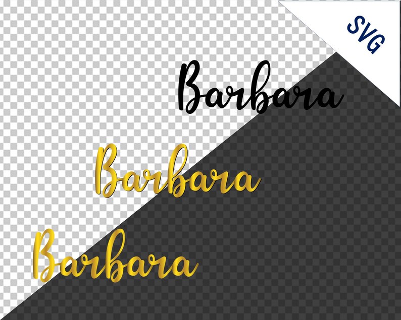 Barbara Svg Name SVG Name Clipart Svg Gold Name Svg Girl - Etsy Israel