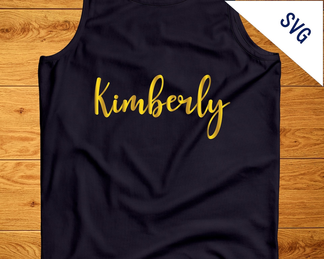 Kimberly Svg, Name SVG, Name Clipart Svg, Gold Name Svg, Girl Name Tag ...