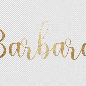 Name SVG PNG Barbara Name Clipart Svg Png Image Gold Name Girl Name ...