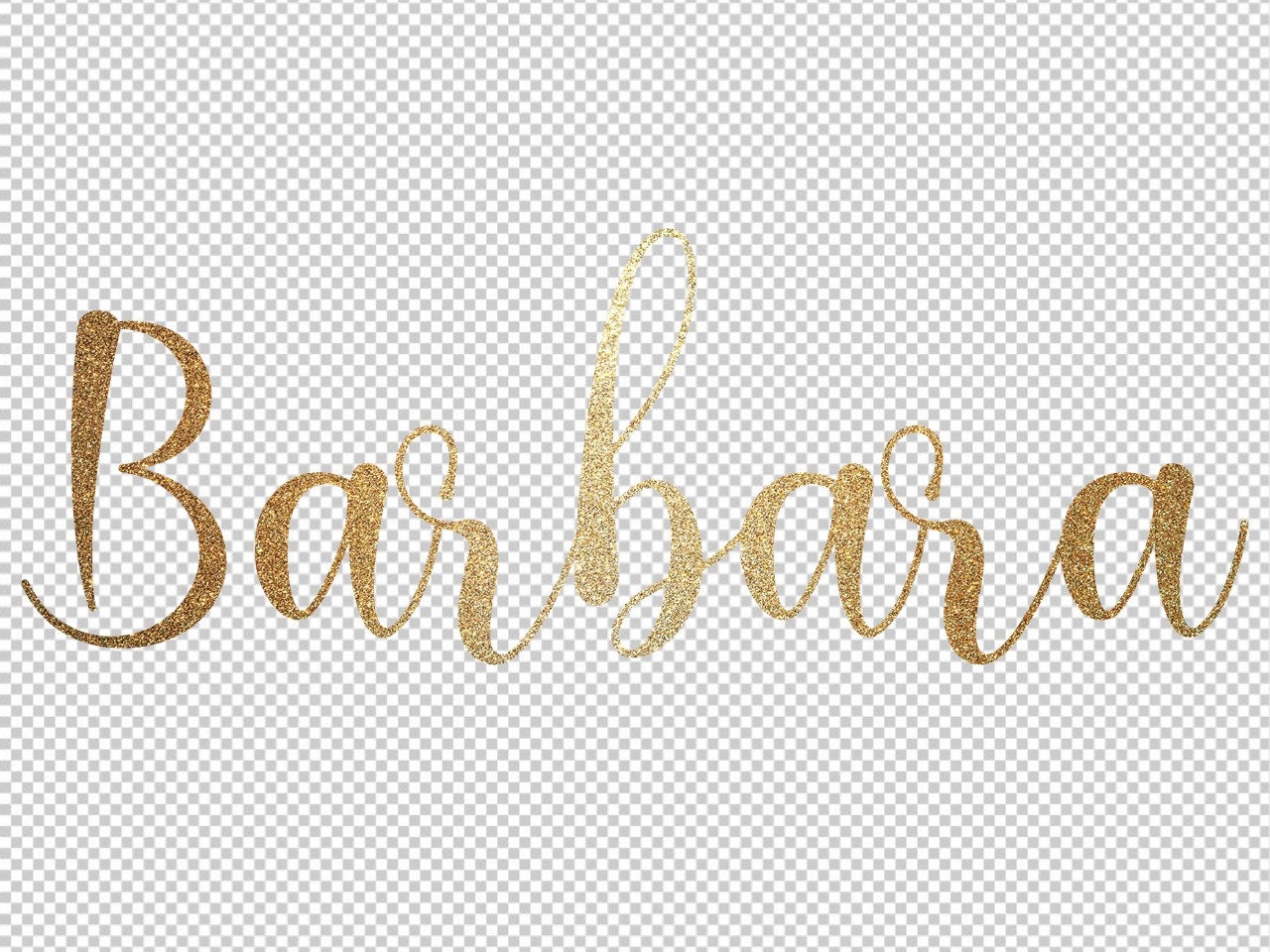 Name SVG PNG Barbara Name Clipart Svg Png Image Gold Name Girl - Etsy