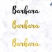 Barbara Svg, Name SVG, Name Clipart Svg, Gold Name Svg, Mädchen Name ...