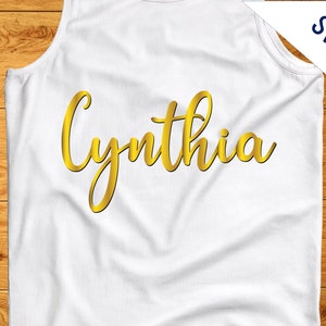 Cynthia Svg, Name SVG, Name Clipart Svg, Gold Name Svg, Girl Name Tag ...