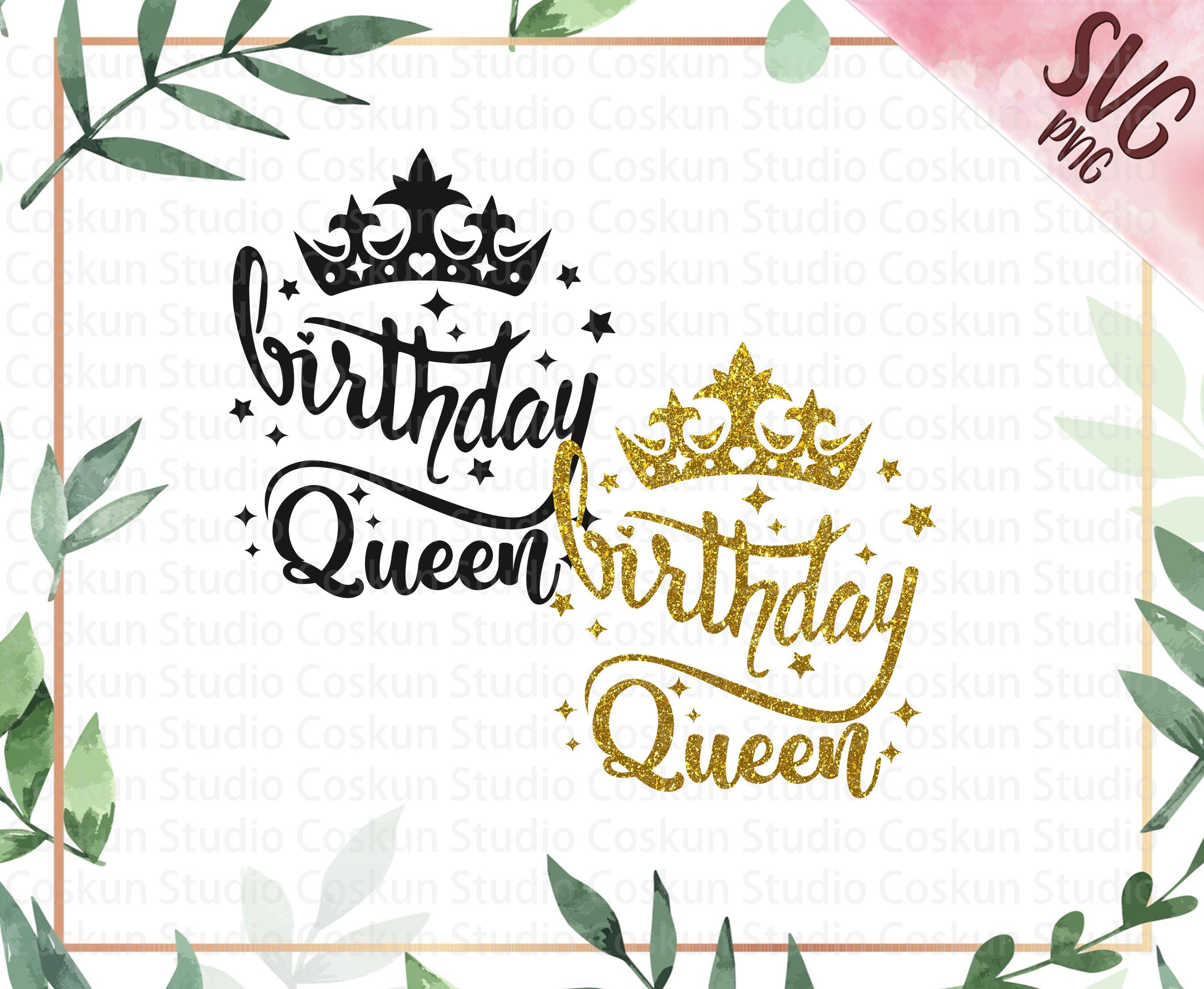 Birthday Queen SVG PNG Birthday Girl Design Cut File for - Etsy