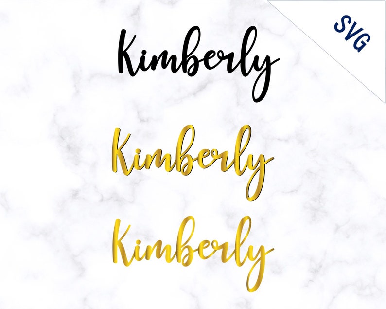 Kimberly Svg Name SVG Name Clipart Svg Gold Name Svg Girl - Etsy