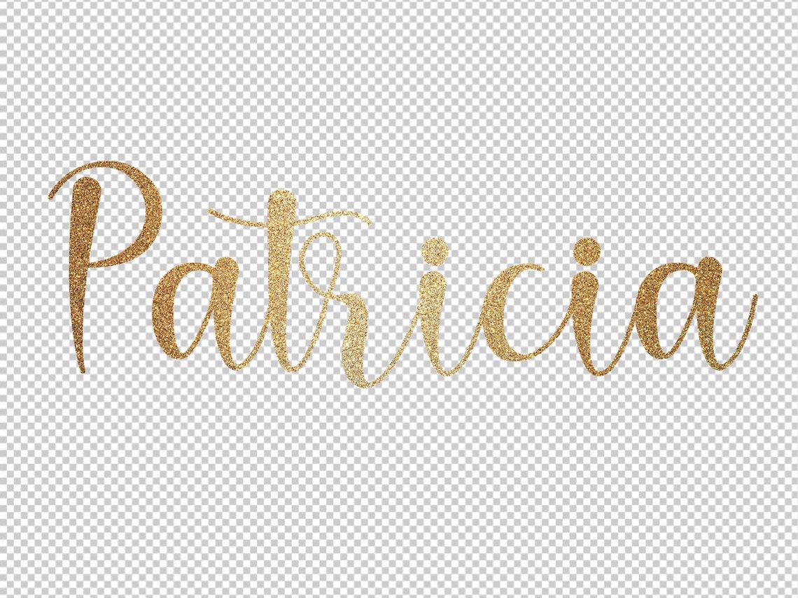 Patricia Name SVG PNG Custom Name Clipart Svg Png Image Gold - Etsy