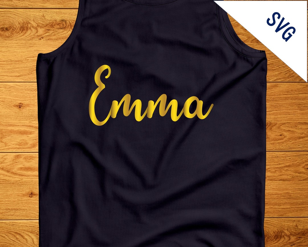 Emma Svg, Name SVG, Name Clipart Svg, Gold Name Svg, Girl Name Tag Svg ...