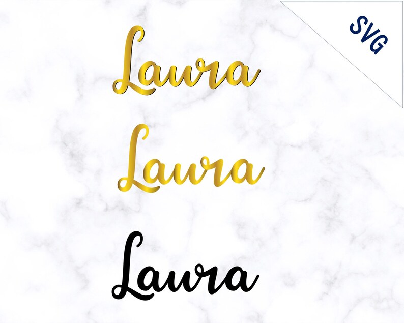 Laura svg Name SVG Name Clipart svg Gold name svg Girl | Etsy
