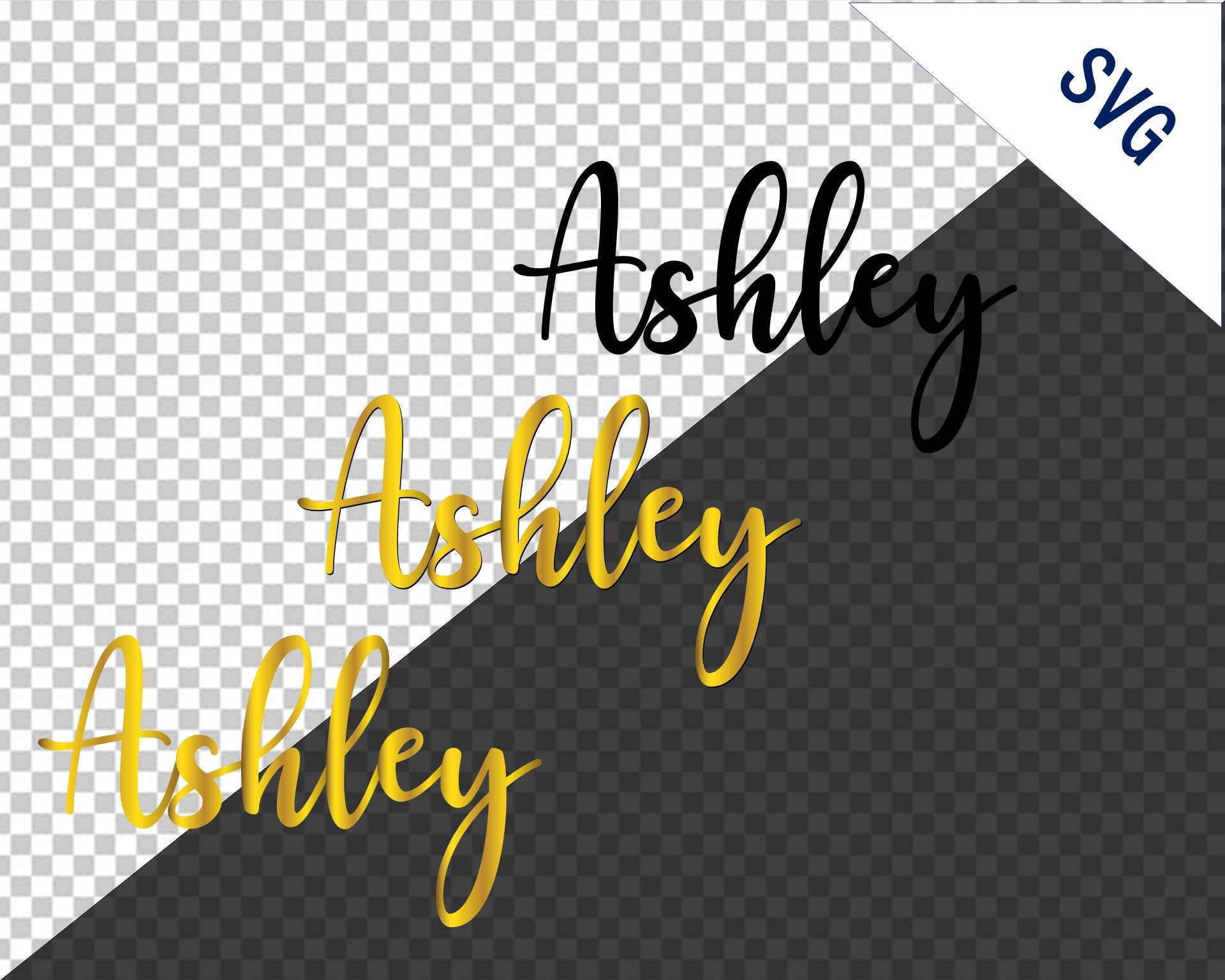 Ashley Svg Name SVG Name Clipart Svg Gold Name Svg Girl - Etsy Finland