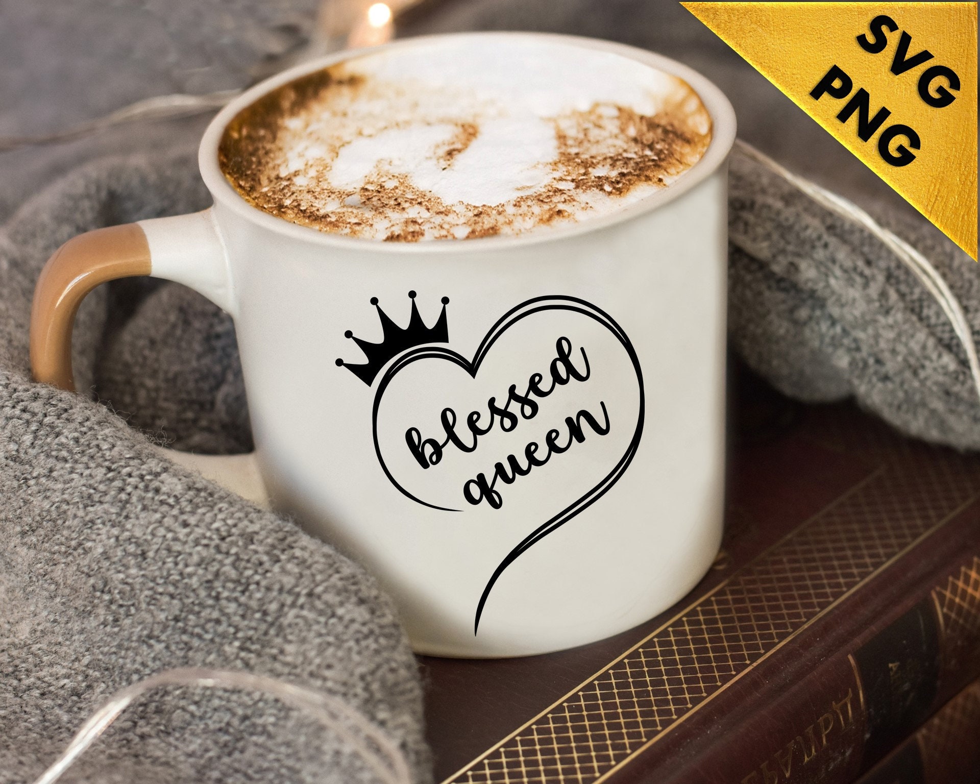 Blessed Queen SVG PNG Design for Shirt Sublimation PNG for | Etsy