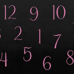 Numbers From 1 to 12 SVG PNG Custom Number Clipart Svg Png Image Gold ...