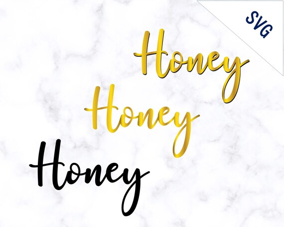 Honey Svg Name SVG Name Clipart Svg Gold Name Svg Girl - Etsy