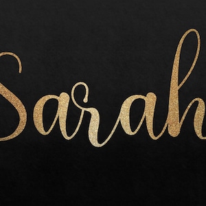Sarah Name SVG PNG Custom Name Clipart Svg Png Image Gold Name Girl ...