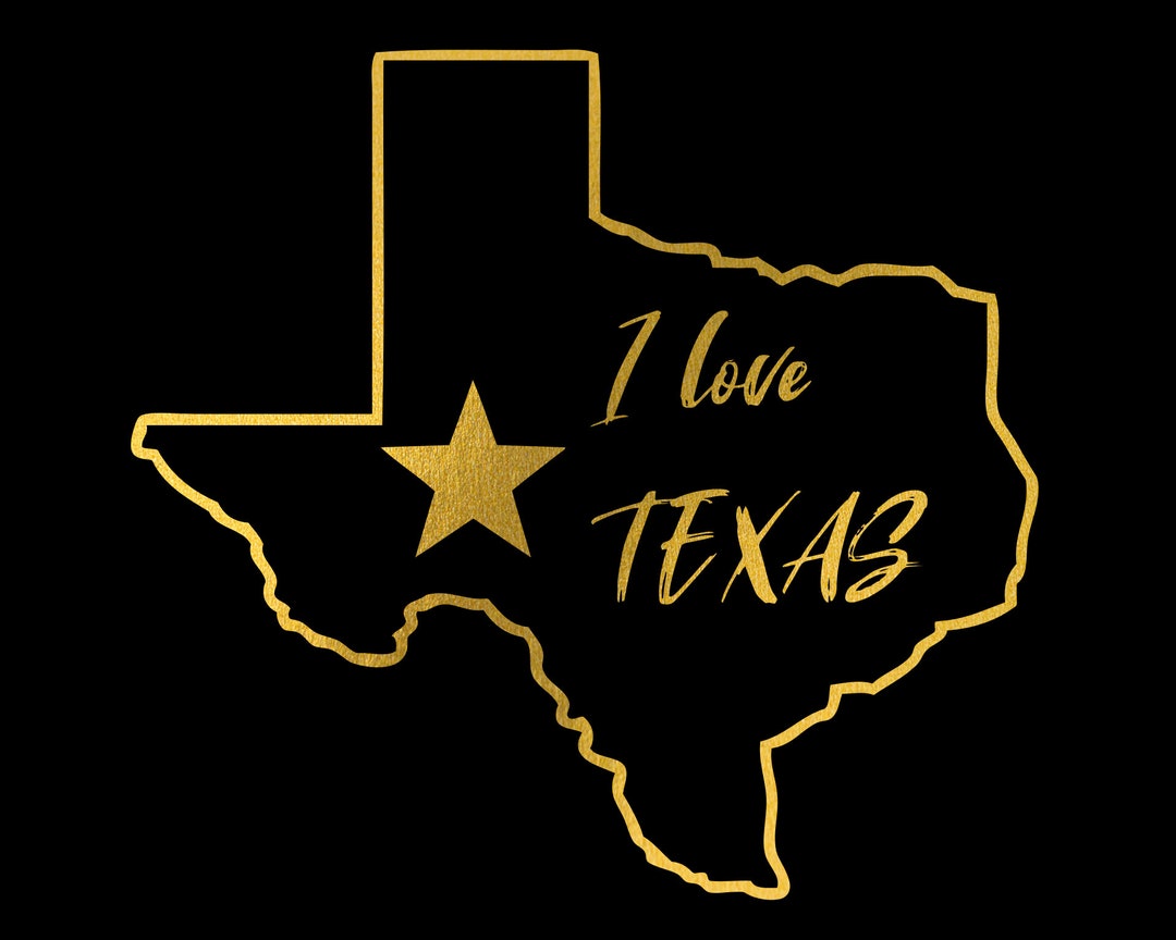 Texas State Map SVG Golden Clip Art Transparent PNG Texas Map Outline ...