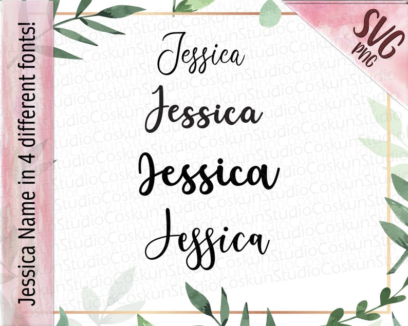Jessica Custom Name SVG Jessica Name Svg PNG Design for - Etsy