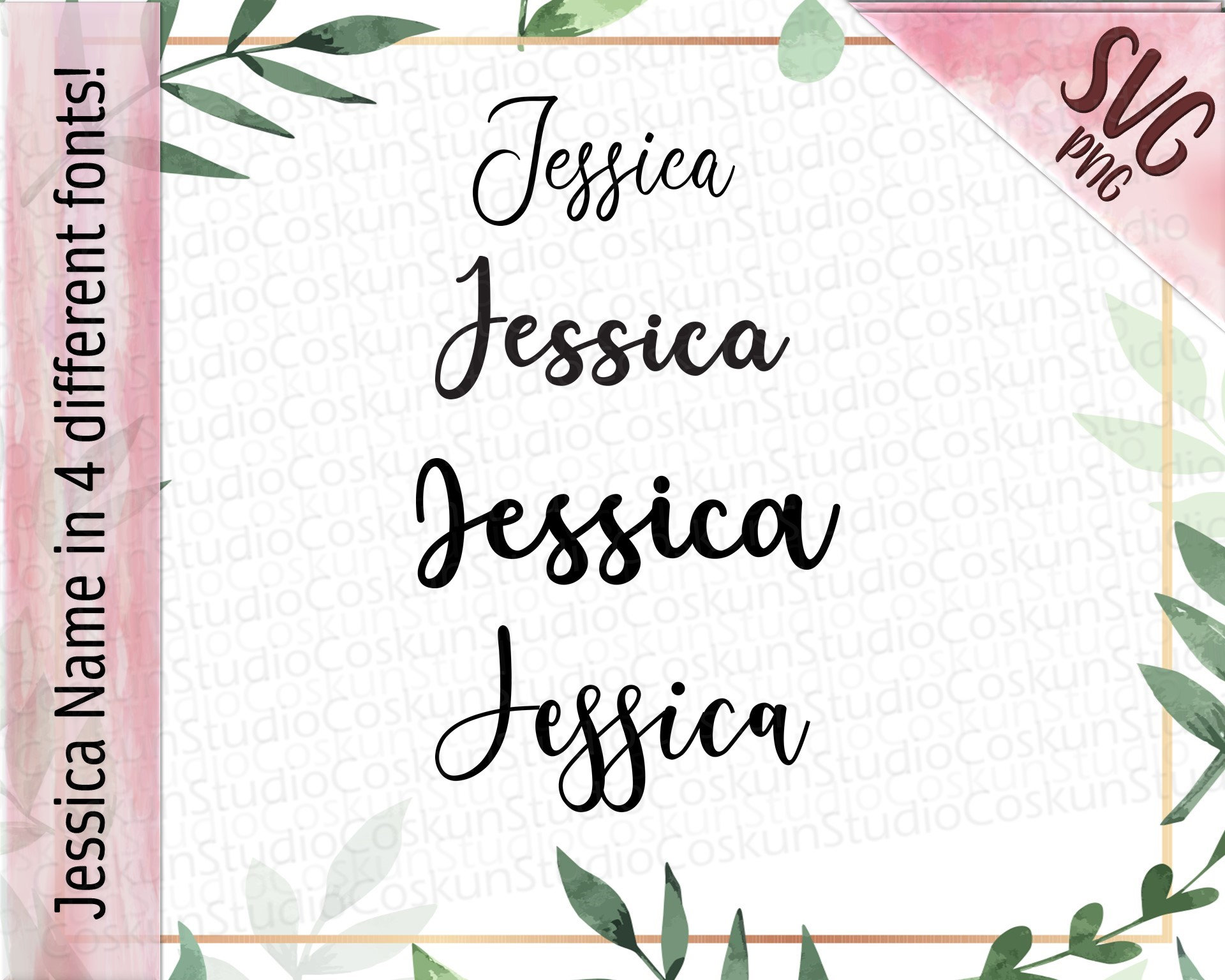 Jessica Custom name SVG Jessica Name svg PNG Design for | Etsy