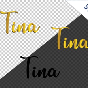 Tina Svg, Name SVG, Name Clipart Svg, Gold Name Svg, Mädchen Name Tag ...