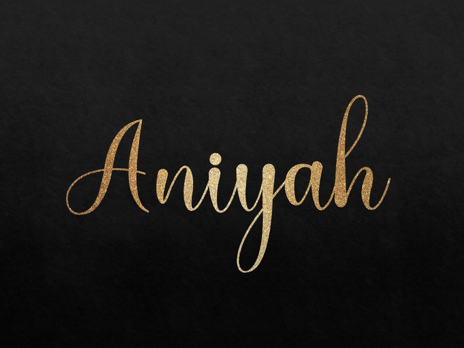 Aniyah Name SVG PNG Custom Name Clipart Svg Png Image Gold - Etsy