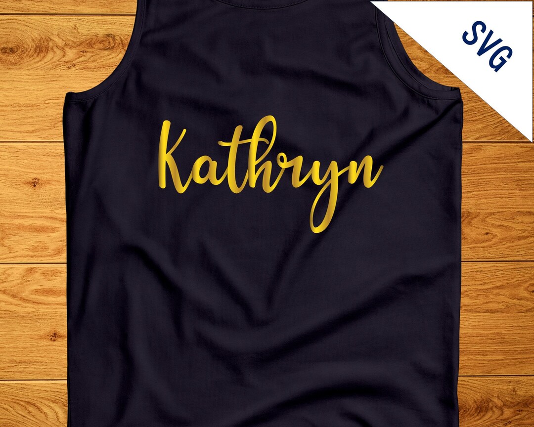 Kathryn Svg, Name SVG, Name Clipart Svg, Gold Name Svg, Girl Name Tag ...