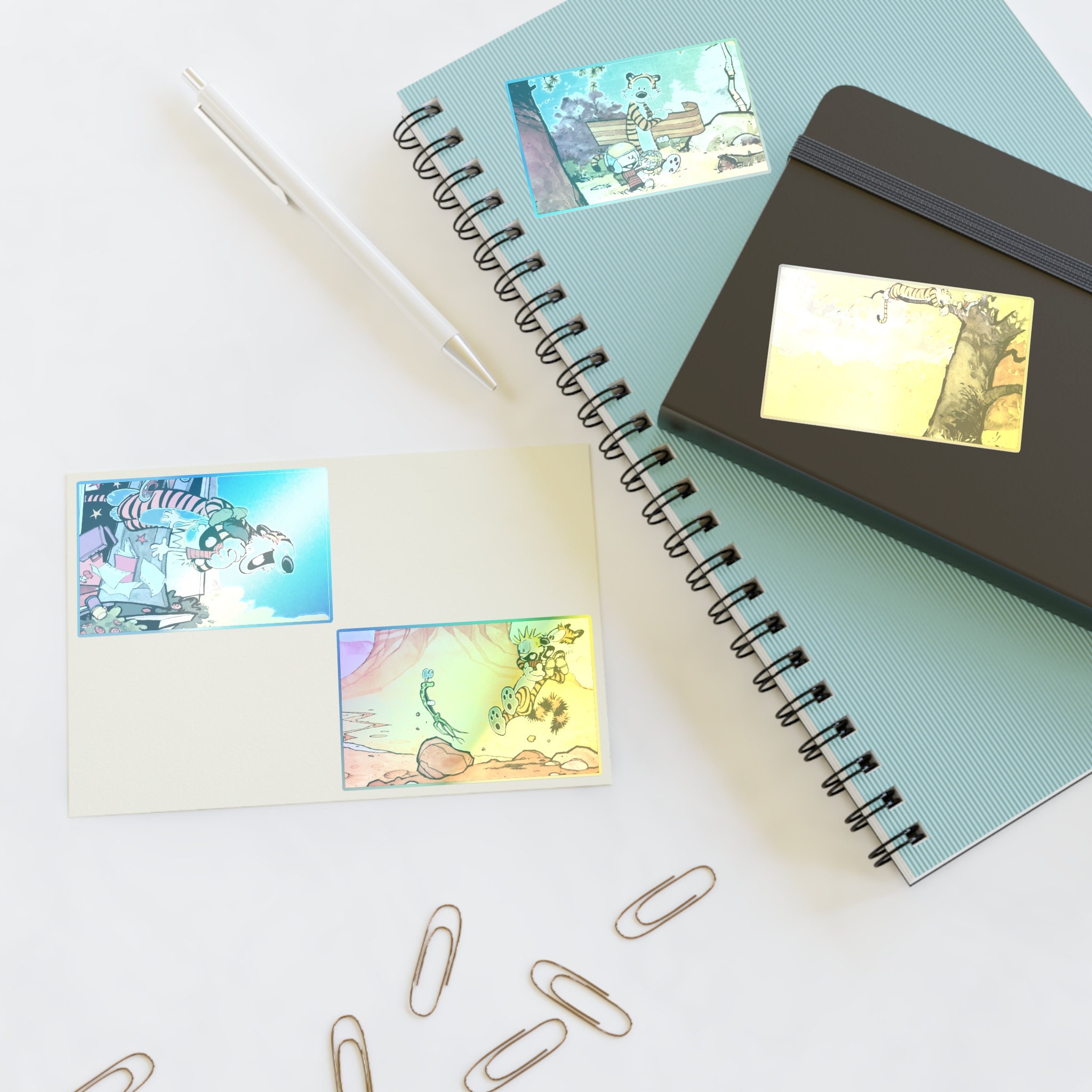 Calvin and Hobbes Sticker Sheets Coming Home From School Sledding ...