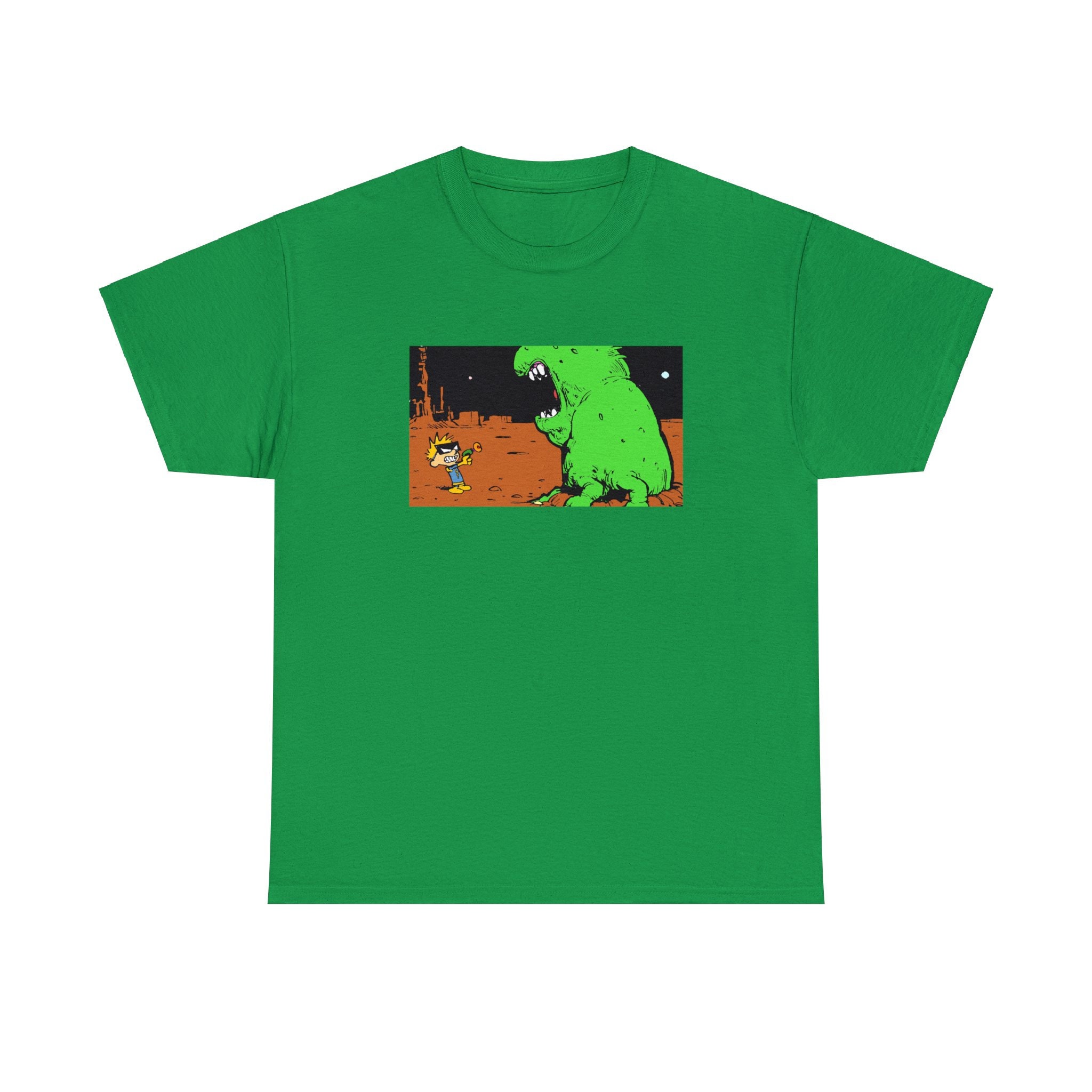 Spaceman Spiff Calvin and Hobbes Shooting an Alien Unisex Heavy Cotton ...