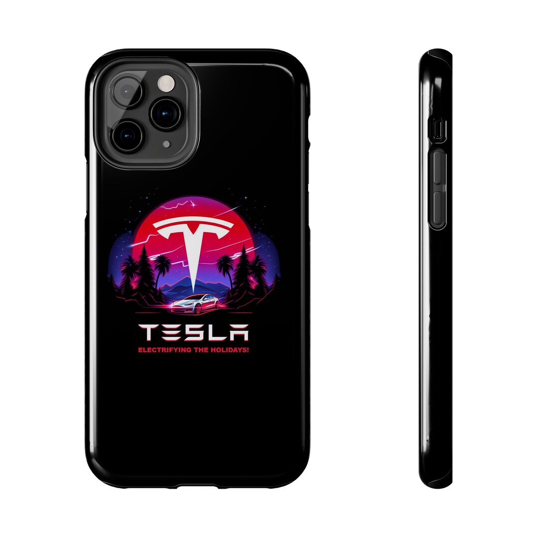 Tesla's Electrifying the Holiday Winter Christmas Logo Tough Phone ...
