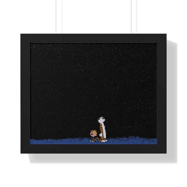 Calvin and Hobbes 'stars in the Night' Framed Poster - Etsy