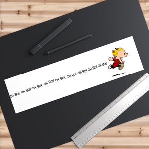Calvin and Hobbes Running Oh Boy Bumper Stickers - Etsy