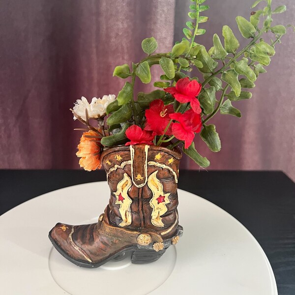 Cowboy Boot Vase - Etsy