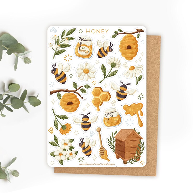 Bee Sticker - Etsy
