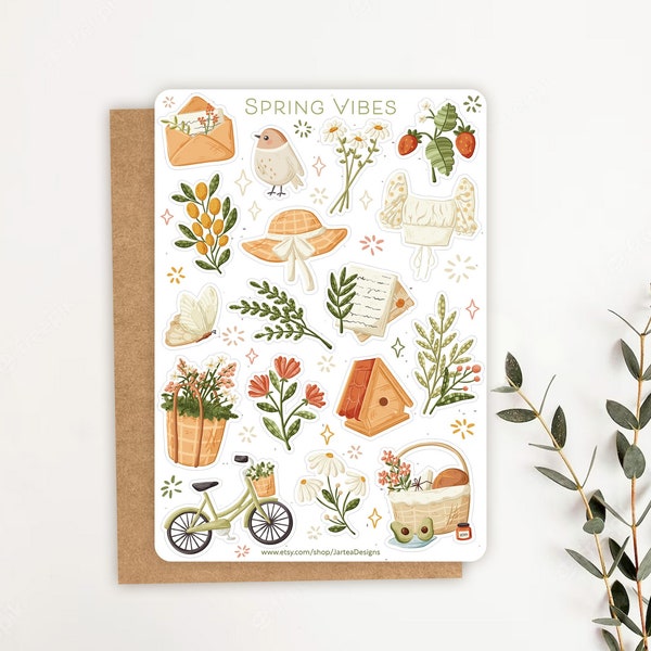Cottage Core Sticker Sheets - Etsy