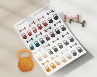Cute Functional Stickers for Fitness and Workout - Etsy