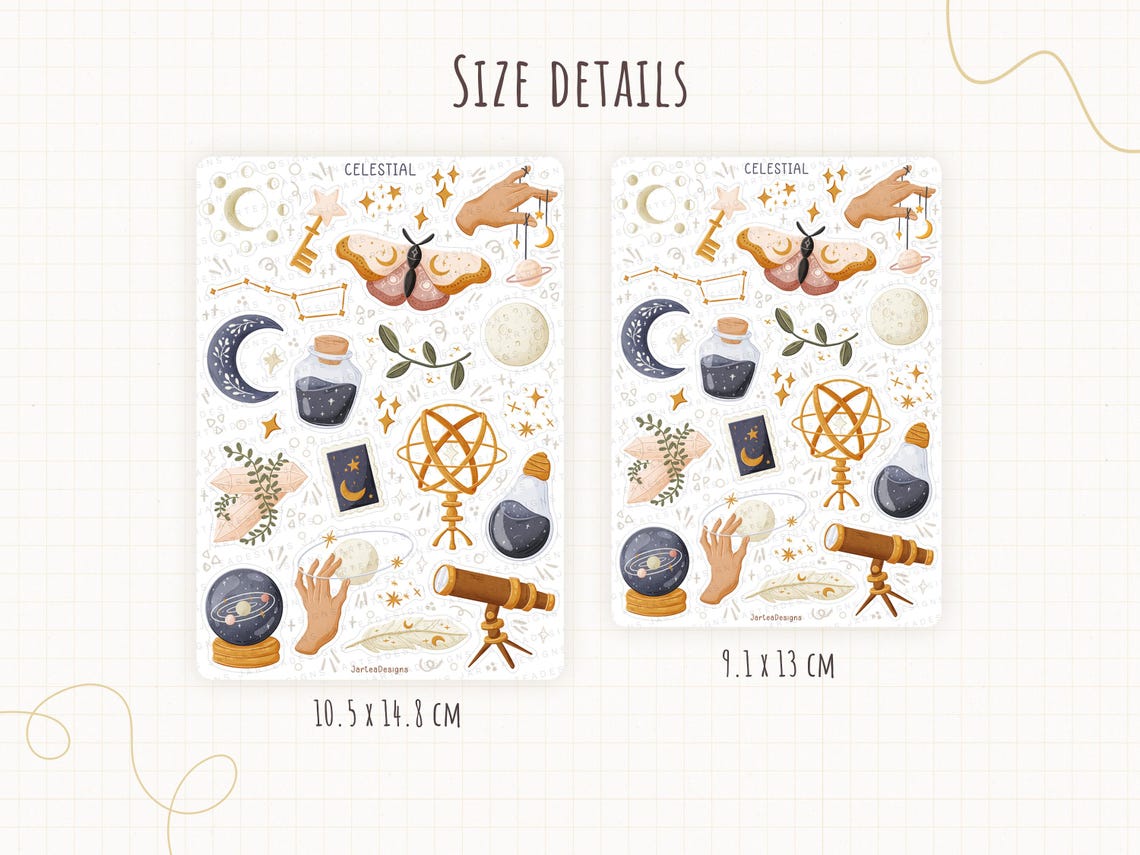 Sticker Sheet Celestial Sticker | Galaxy Sticker Sheet | Planner ...