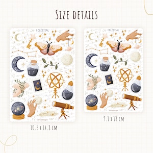 Celestial Sticker Sheet | Galaxy Sticker Sheet, Star Sticker, Planner ...