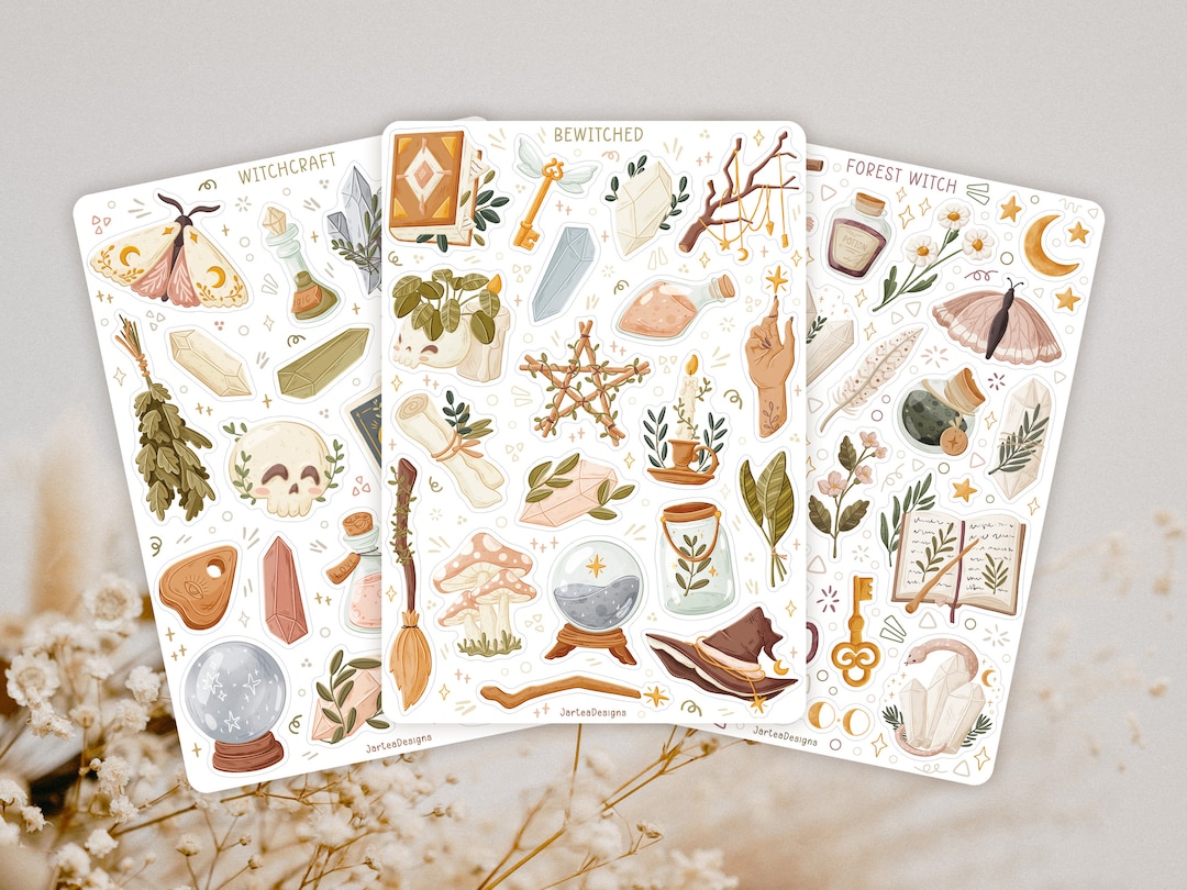 Sticker Sheet Bundle Witch Sticker Pack | Witchcraft Sticker Sheet ...