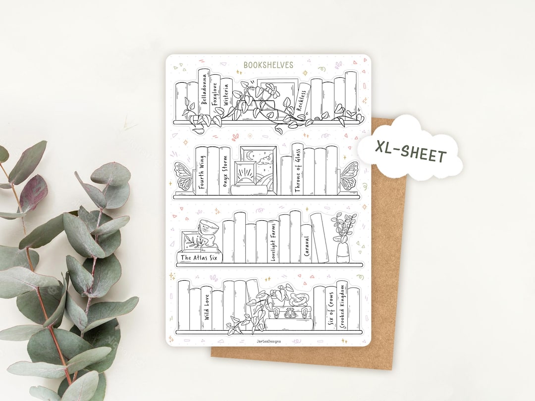 Sticker Sheet Book Tracker | Reading Journal Stickers, Planner Stickers ...