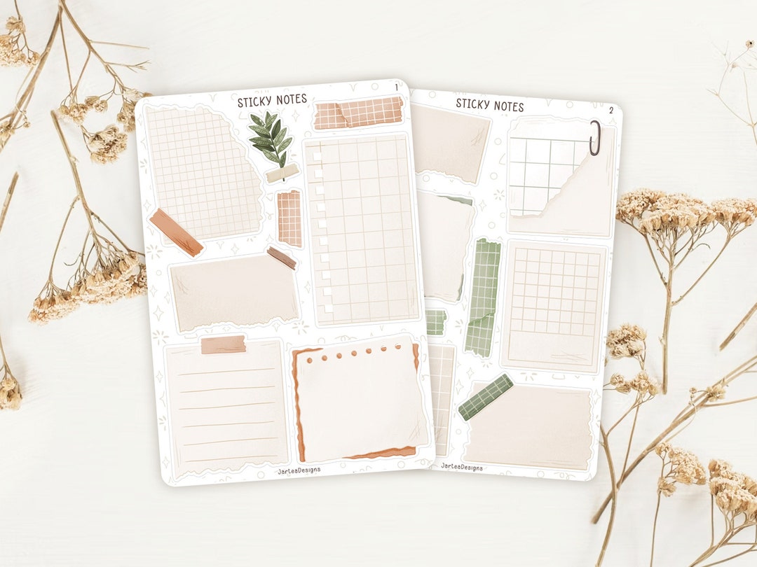 Sticker Sheet Sticky Notes Sticker | Memo Sticker Sheet | Planner ...