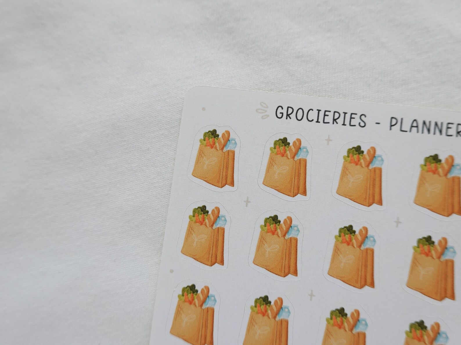 Sticker Sheet Groceries Planner Sticker | Chore Icon Stickers | Planner ...