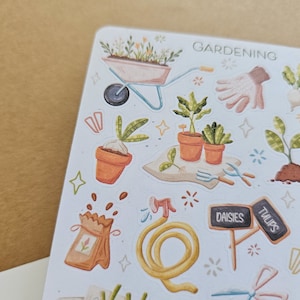 Sticker Sheet Gardening Sticker | Plant Sticker Set | Planner Sticker ...