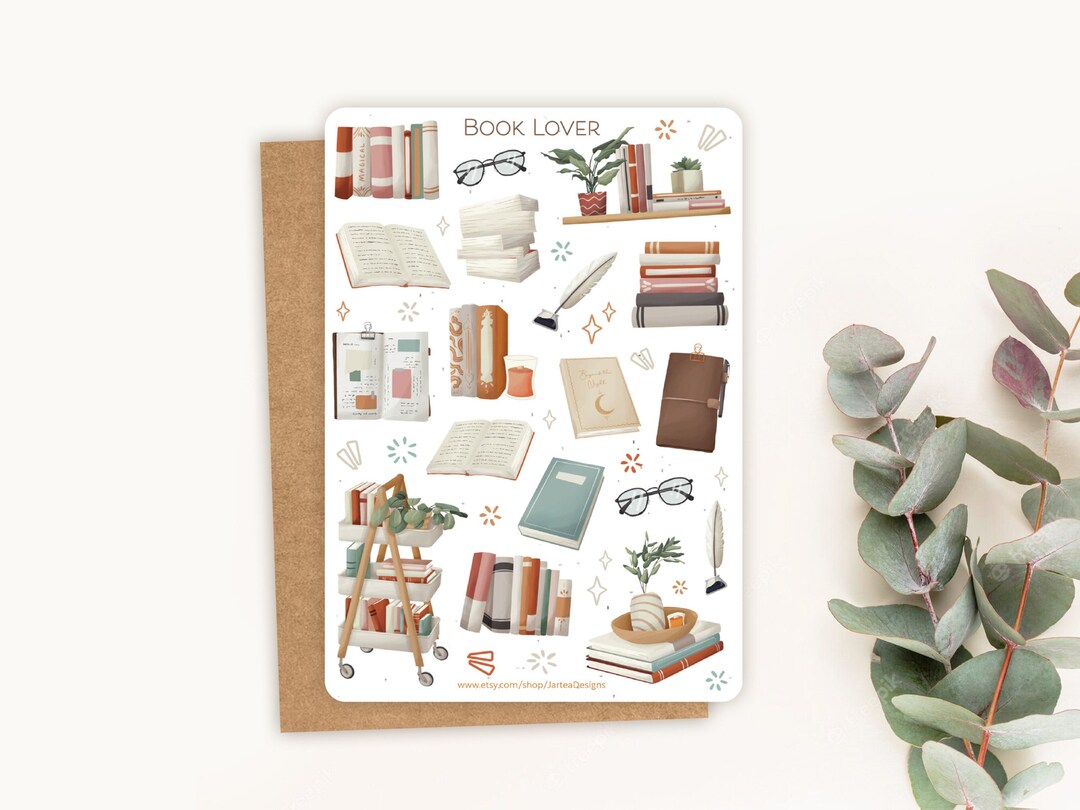 Sticker Sheet Book Lover | Reading Journal Stickers, Planner Stickers ...