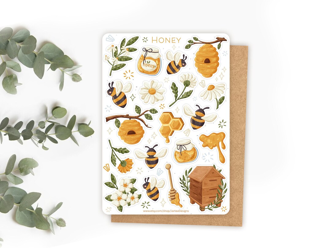 Sticker Sheet Honey Sticker | Bee Sticker | Spring Sticker Sheet ...