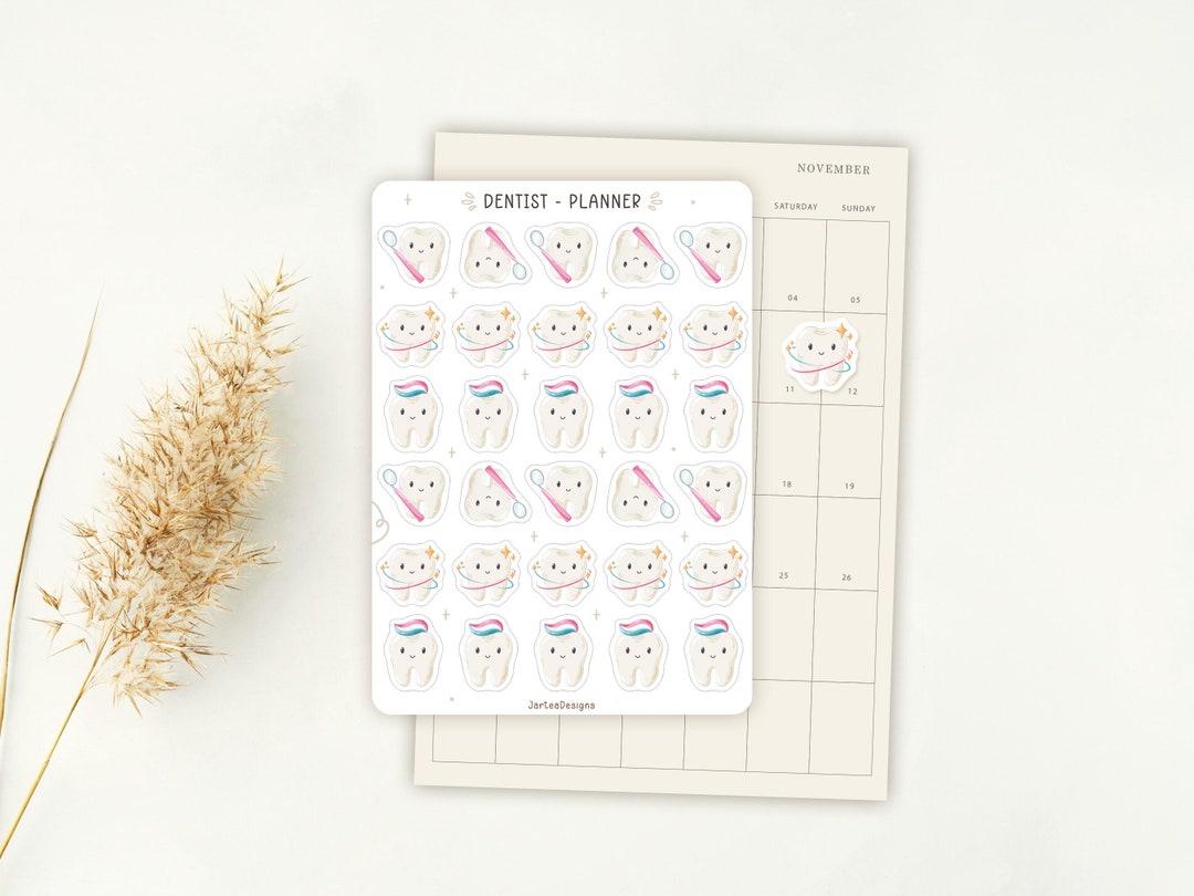 Sticker Sheet Dentist Planner Sticker | Mini Icon Stickers | Planner ...